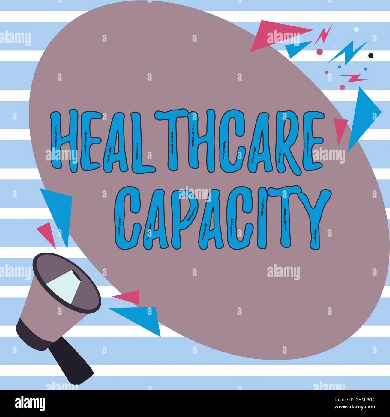 Text caption presenting Healthcare Capacity. Word Written on maximum ...