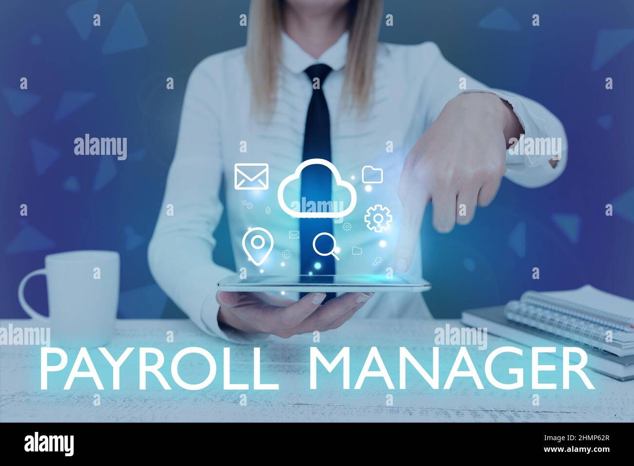 Text caption presenting Payroll Manager. Word Written on Maintains ... Text caption presenting Payroll Manager. Word Written on Maintains ...
