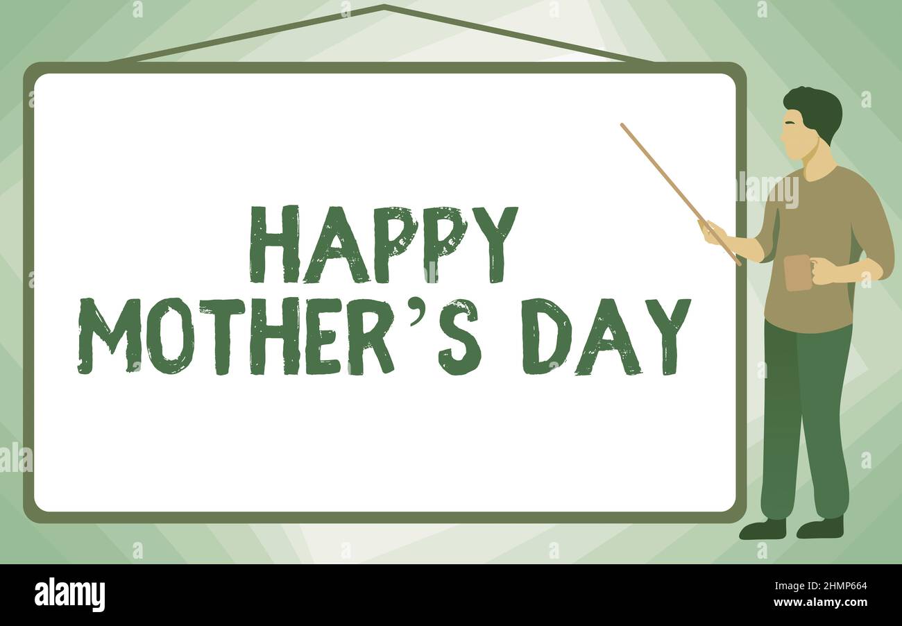 Conceptual display Happy Mother S Is Day. Word for celebration honoring ...