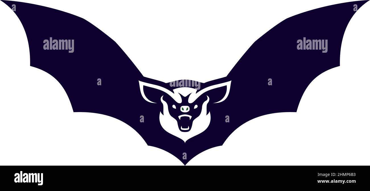An Aggressive Bat Flying Front View Stock Vector Image & Art - Alamy