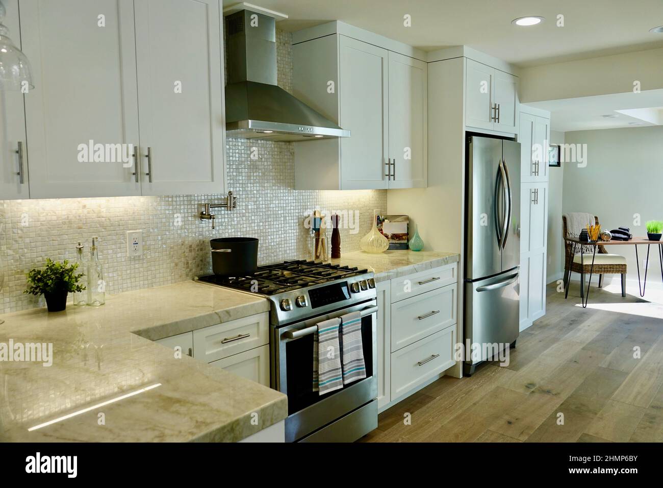 interior of newly remodeled modern kitchen Stock Photo - Alamy