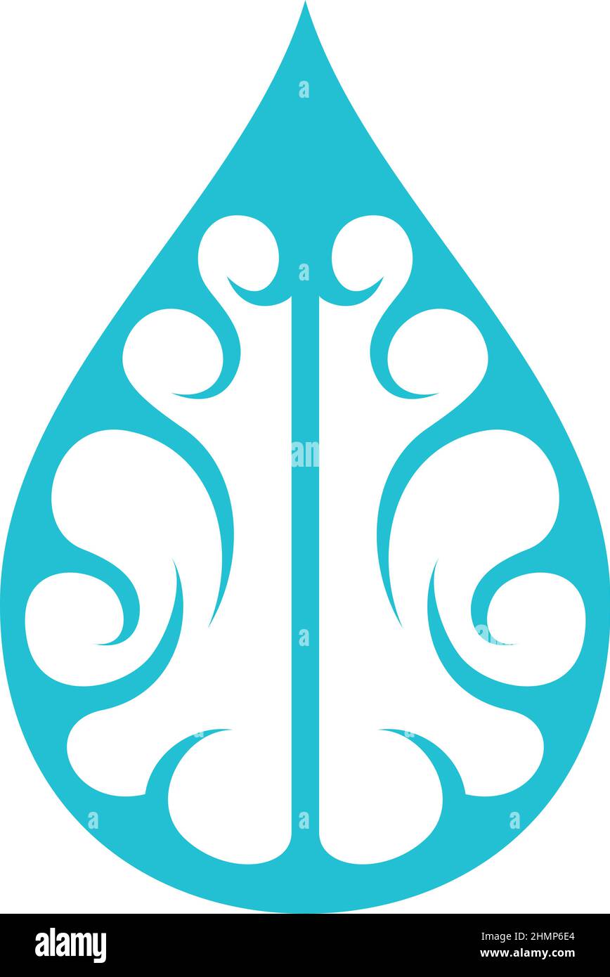 Water Drop of Brain Logo Design Stock Vector Image & Art - Alamy
