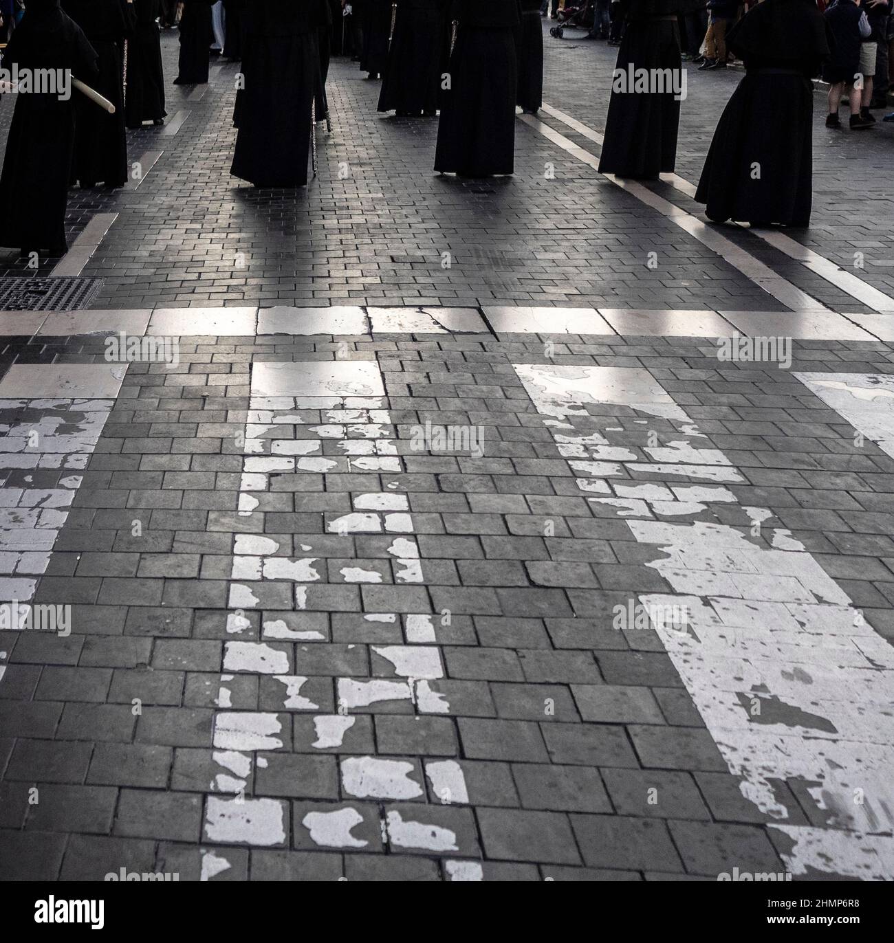Holy Week parade through the city of Malaga Stock Photo - Alamy
