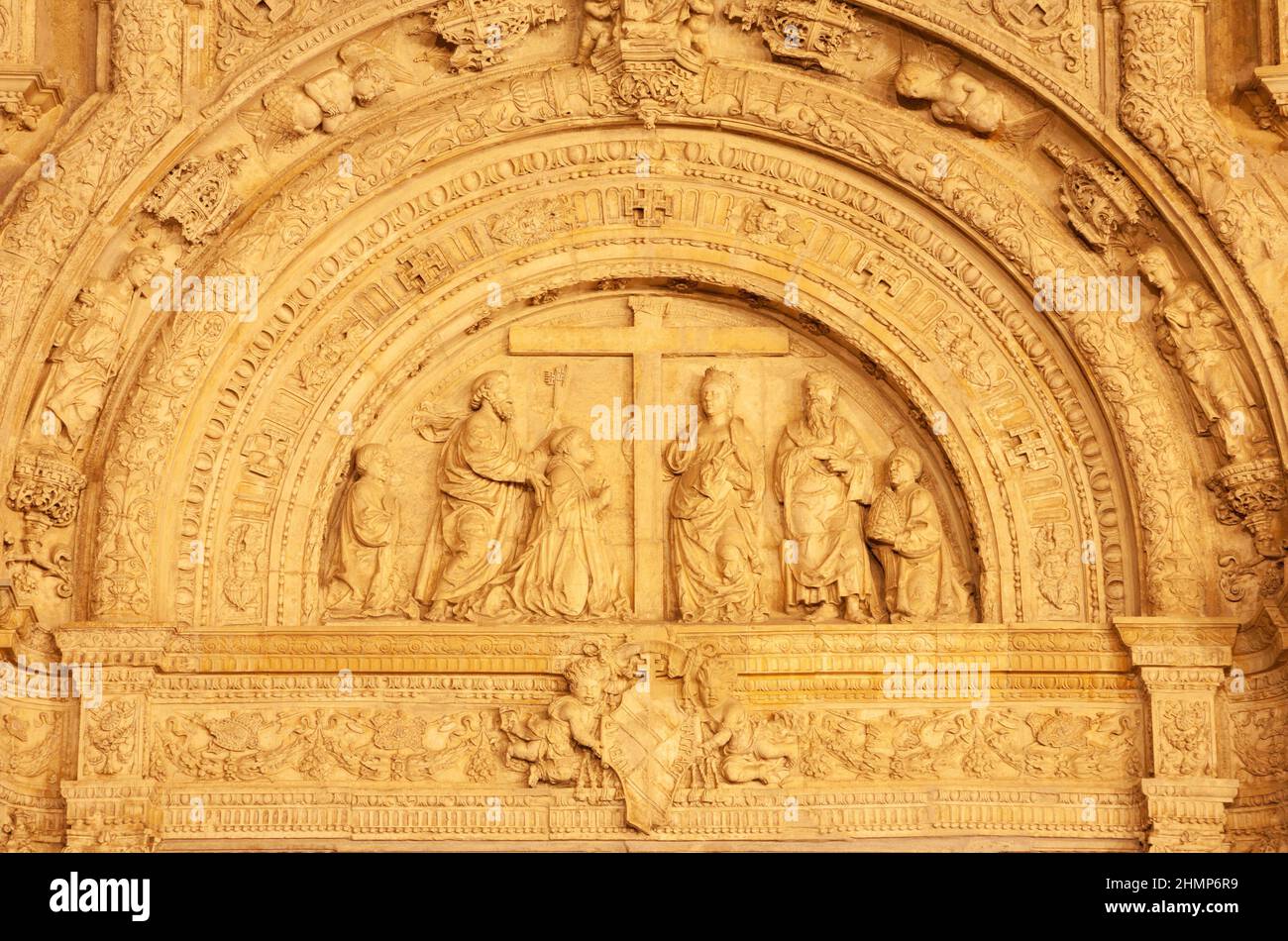 TOLEDO,SPAIN - MARCH 7, 2013: Detail of renaissance portal of Hospital ...