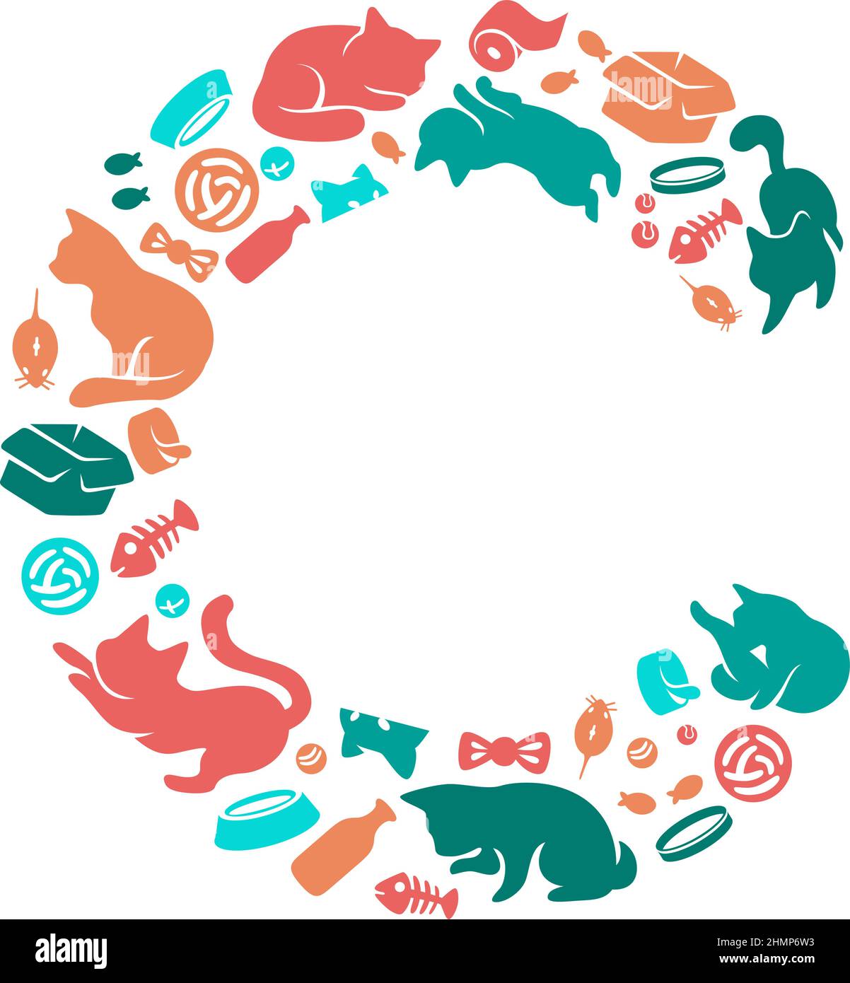Set of Playful Kittens (Cats) Make a Letter C Shape Stock Vector Image ...