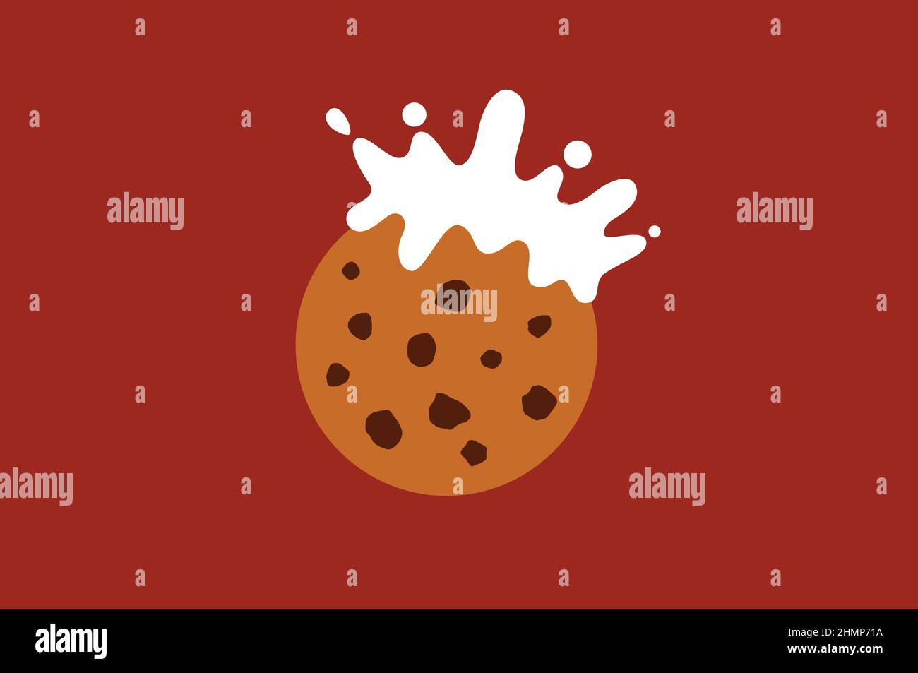 Cookie milk splash Stock Vector Images - Alamy