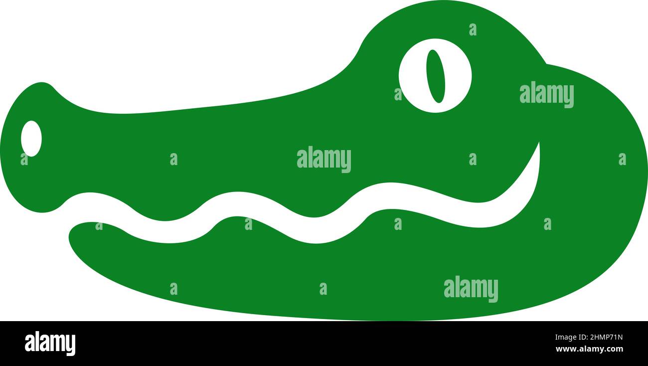 Simple Shape Head of Crocodile (Alligator Stock Vector Image & Art - Alamy