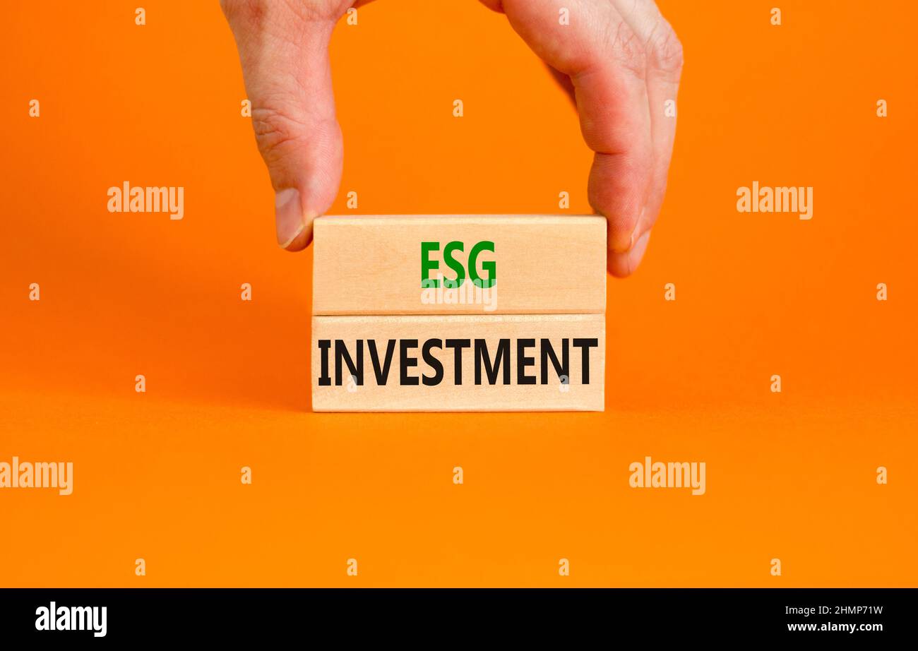 ESG environmental social governance investment symbol. Concept words ...
