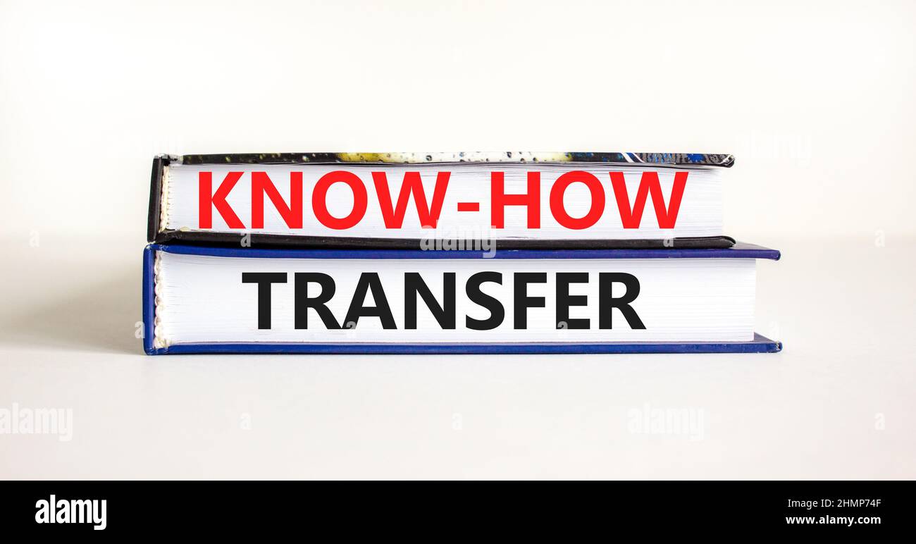 Know-how transfer symbol. Concept words Know-how transfer on books on a ...