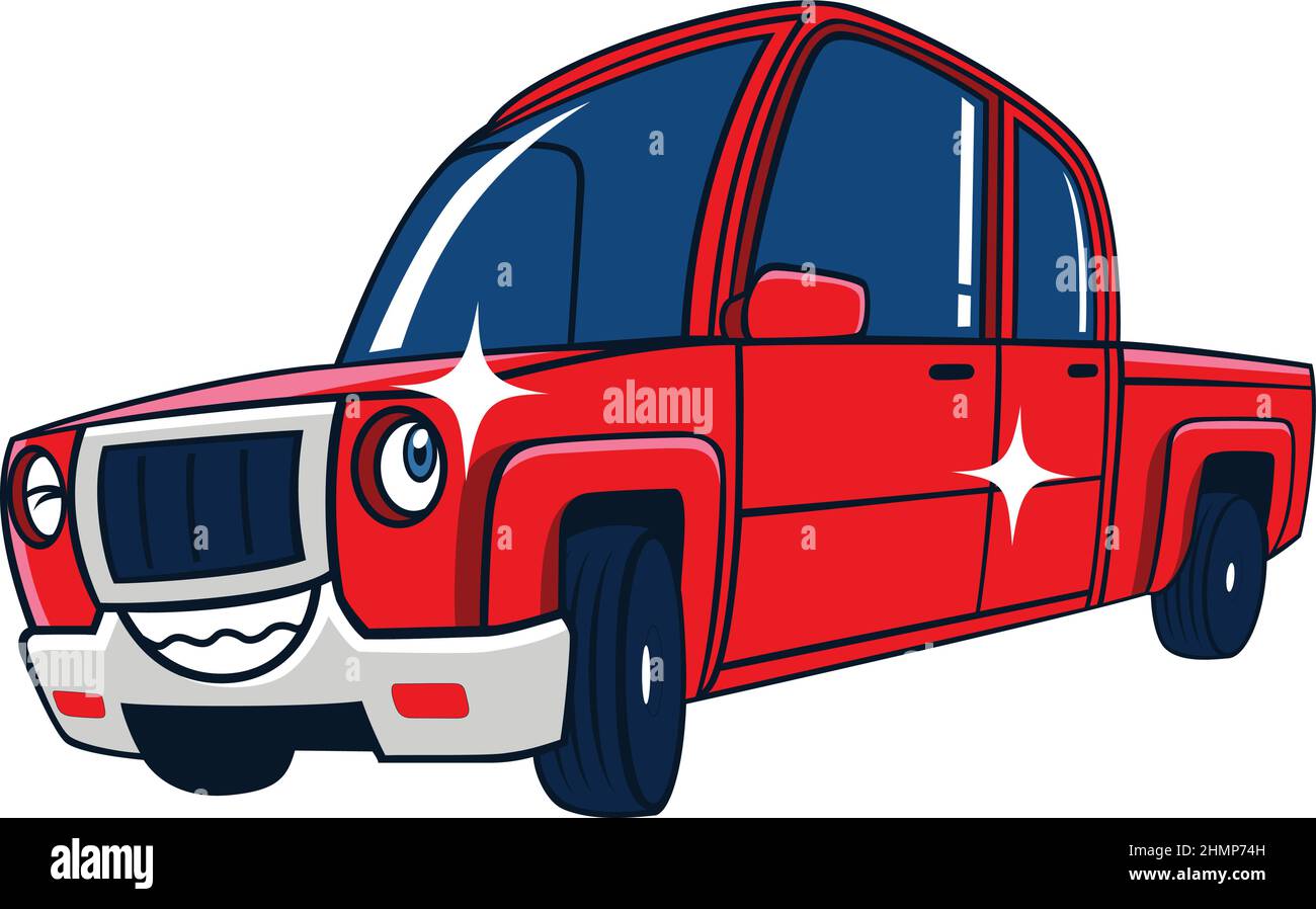 Funny Car With Wink Character Design Stock Vector Image & Art - Alamy