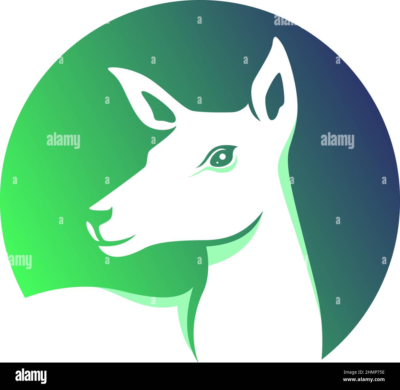 Beautiful young female deer Stock Vector Images - Alamy