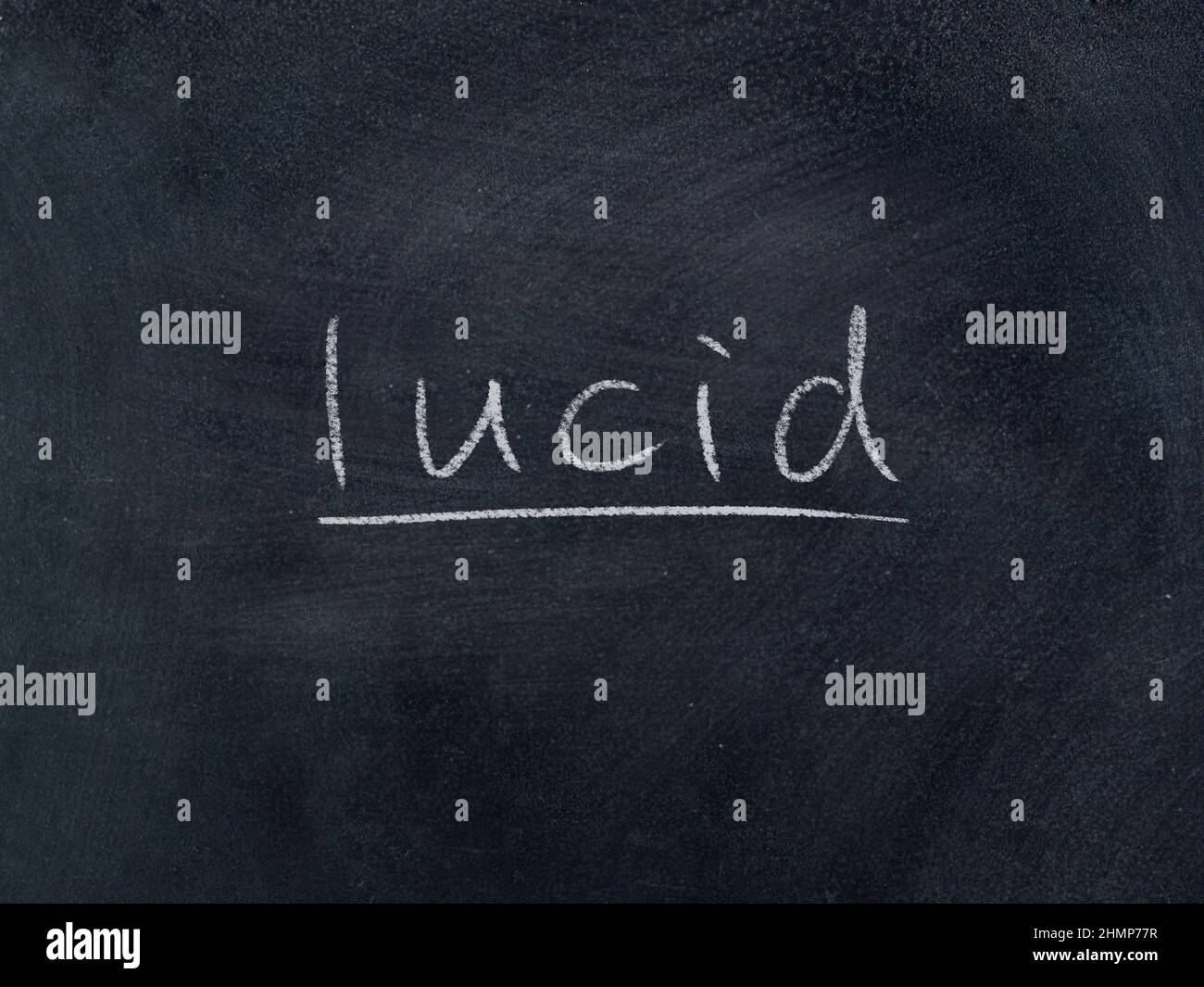 lucid concept word on blackboard background Stock Photo - Alamy