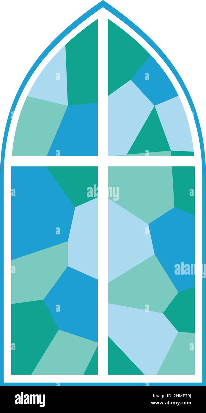Church window with Colorful Low Poly vector Stock Vector Image & Art ...