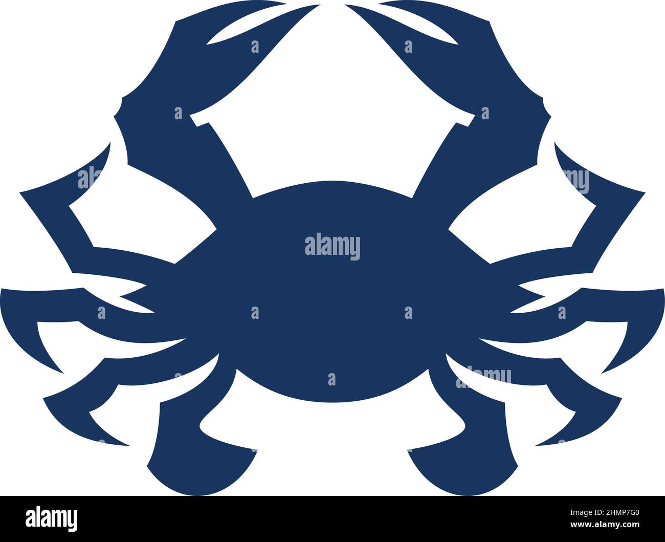 Simple Silhouette of Blue Crab Vector Stock Vector Image & Art - Alamy