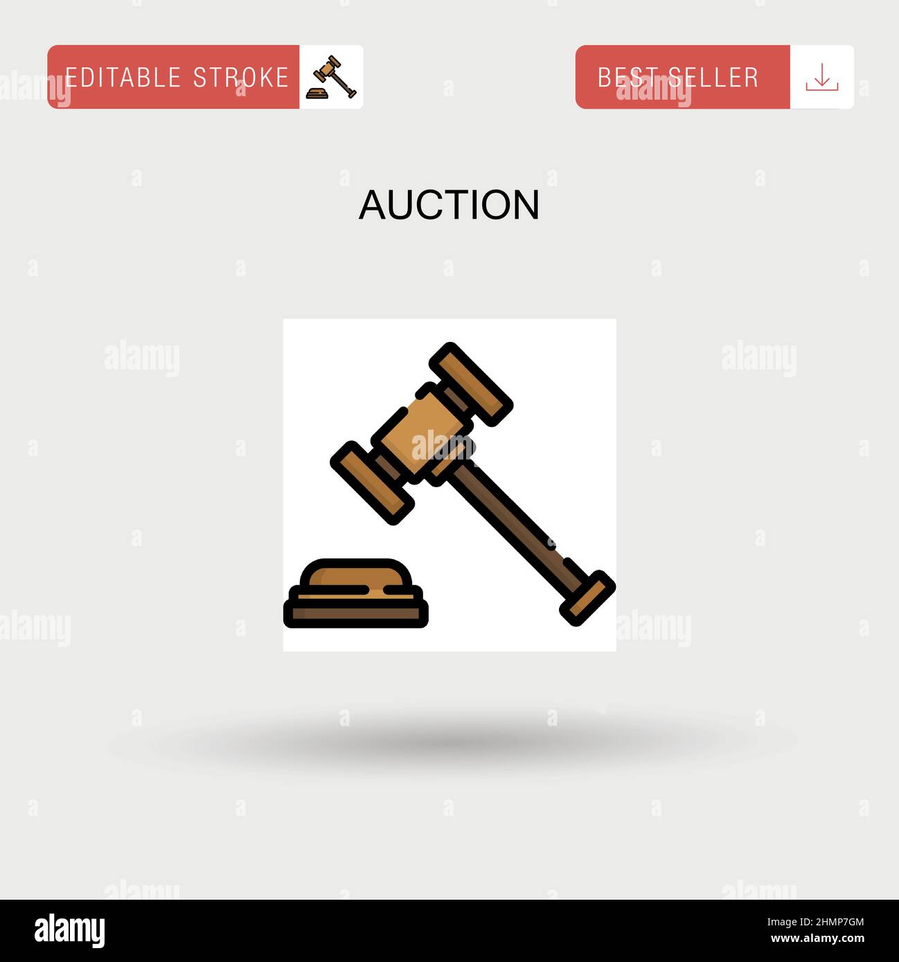 Auction Simple vector icon Stock Vector Image & Art - Alamy