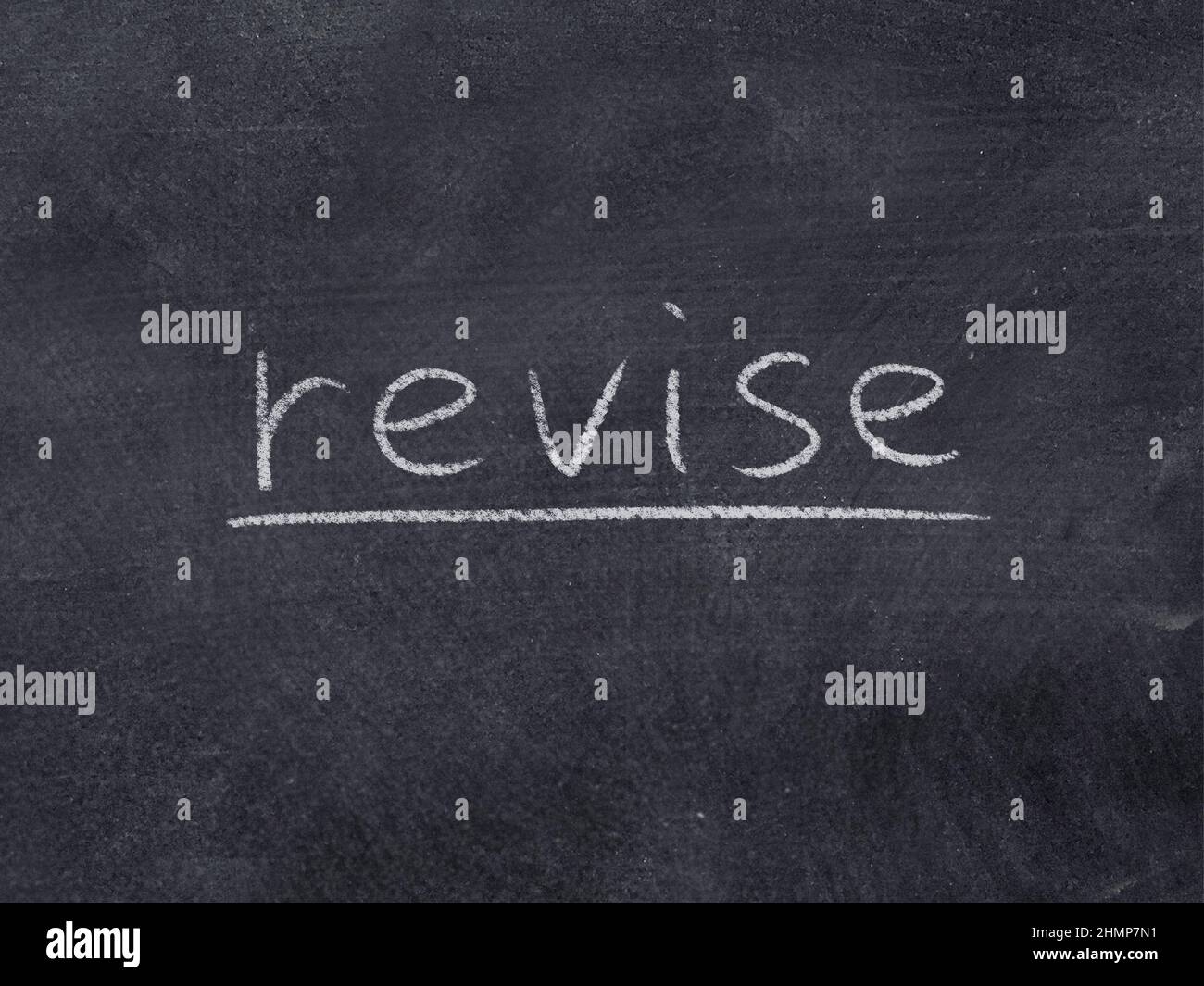 revise concept word on blackboard background Stock Photo - Alamy