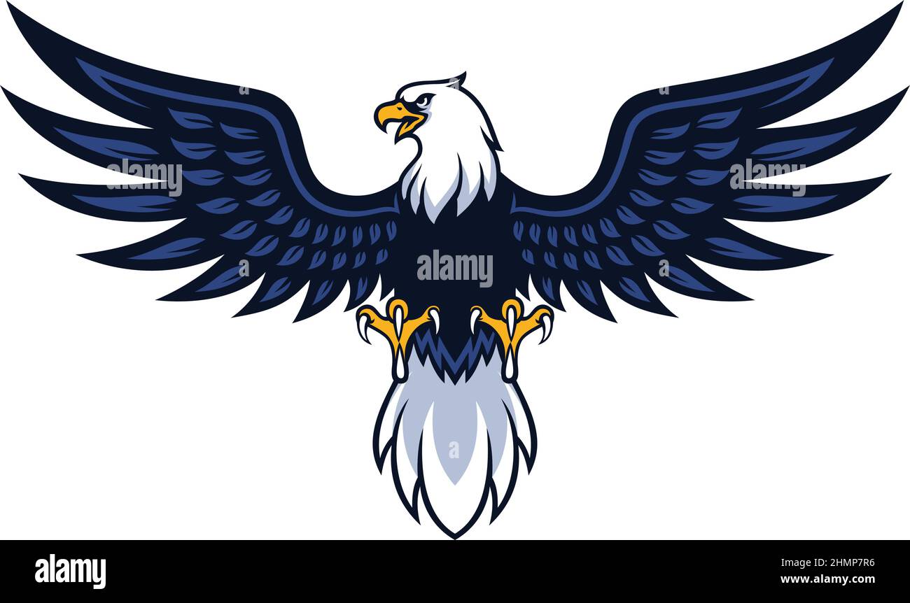 White Bald Eagle Spreading Wings Stock Vector Image & Art - Alamy