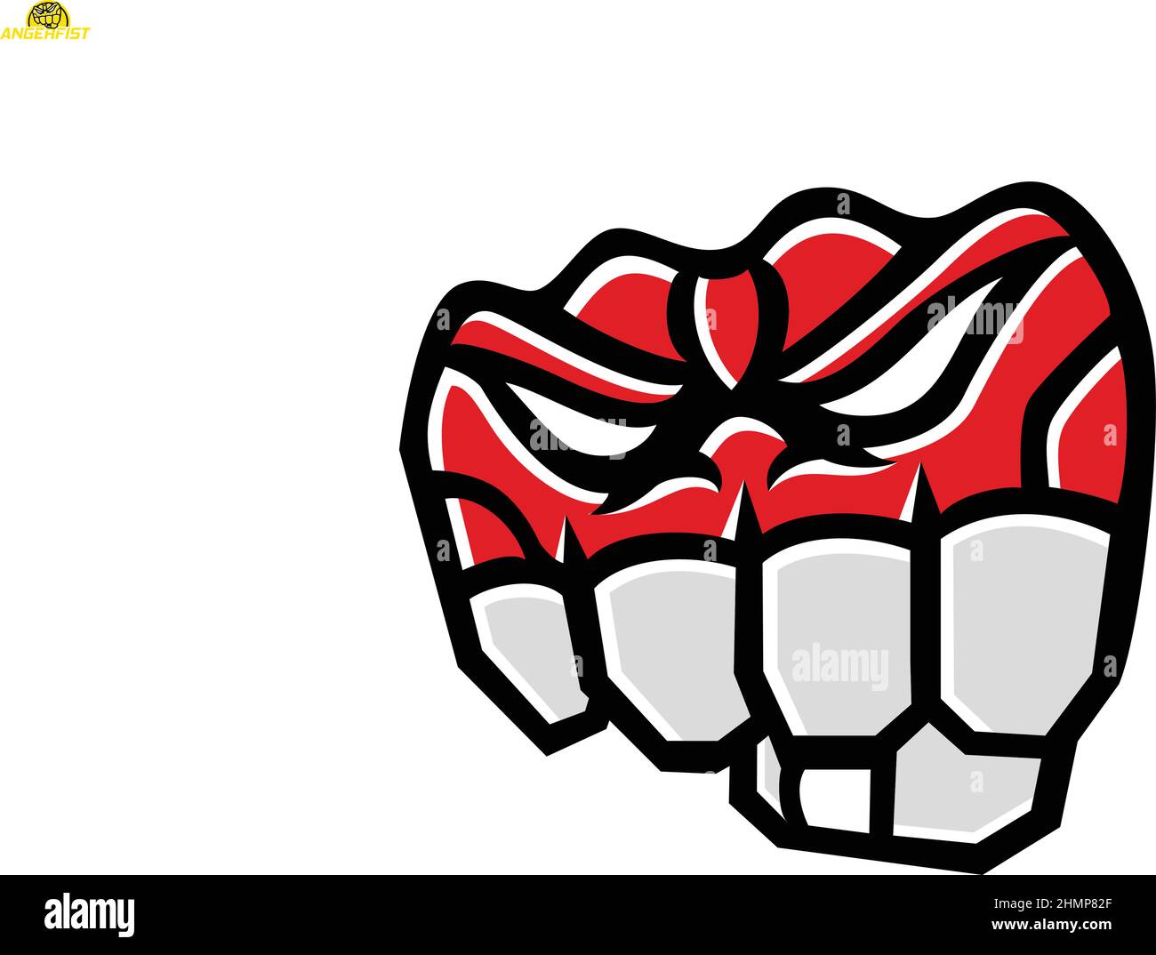 Aggressive Fist Cartoon Character Vector Stock Vector Image & Art - Alamy