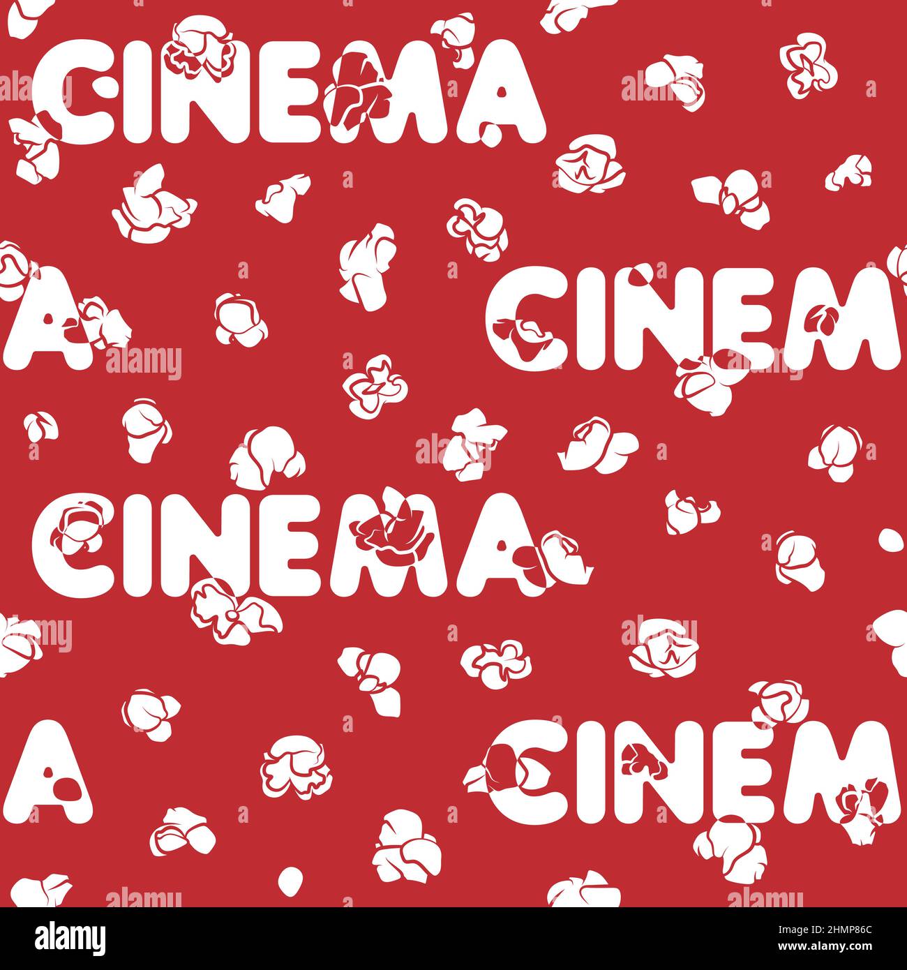 Seamless pattern with cinema and popcorn. Vector background Stock ...