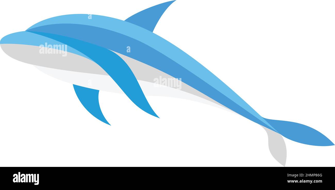 Simple Abstract Design of Dolphin Stock Vector Image & Art - Alamy