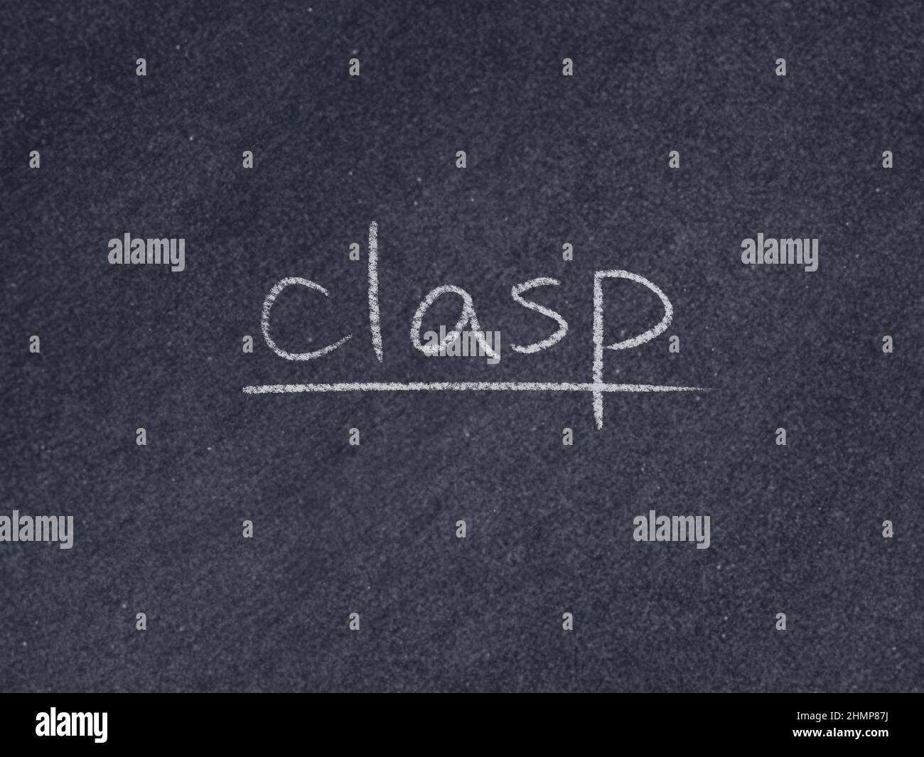 clasp concept word on blackboard background Stock Photo - Alamy