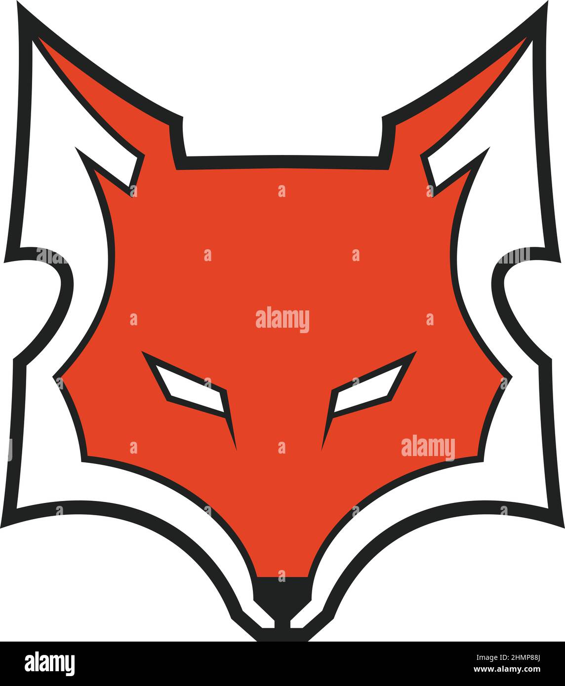 Flat fox head hi-res stock photography and images - Alamy