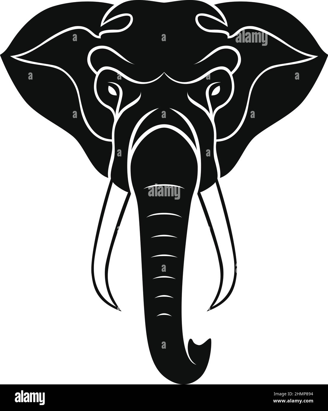 Angry Elephant head Abstract Design Stock Vector Image & Art - Alamy