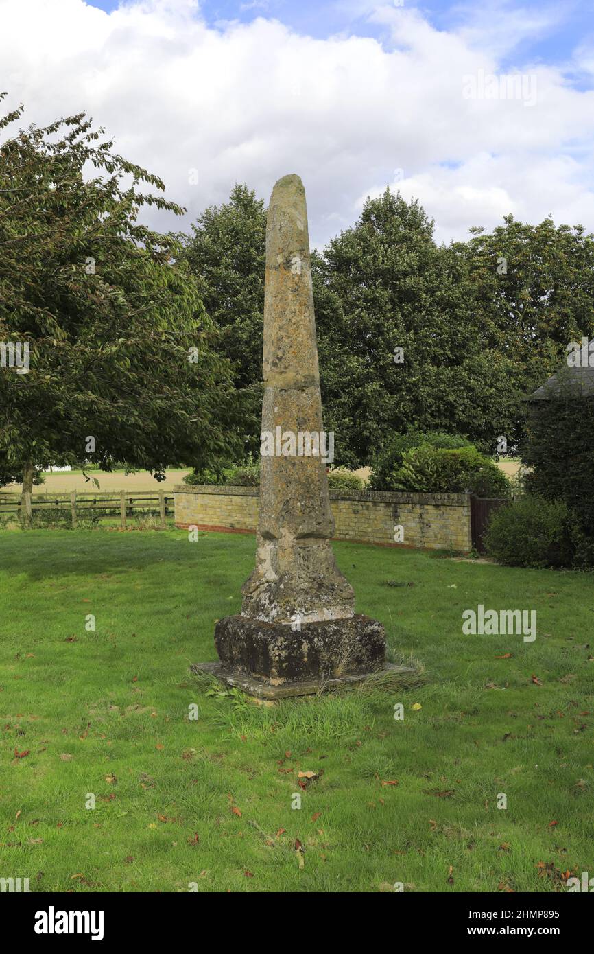 St Vincent's Cross, Crowland road, Thorney, Cambridgeshire, England; UK ...