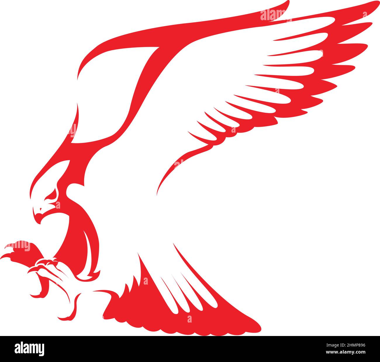 Simple Design of Falcon Attack the Prey Stock Vector Image & Art - Alamy