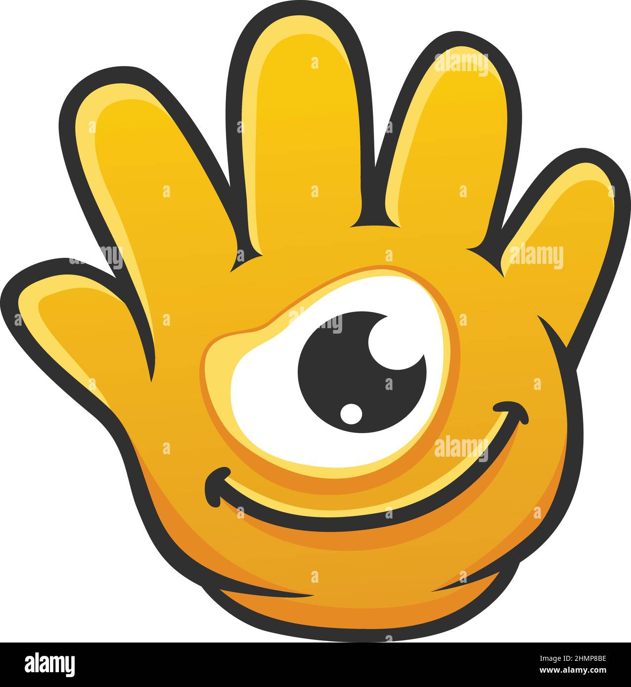 Smiley Hand Cartoon Character Design Stock Vector Image & Art - Alamy