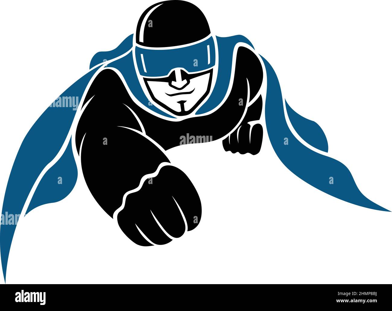 Simple Design of Flying Superhero Stock Vector Image & Art - Alamy