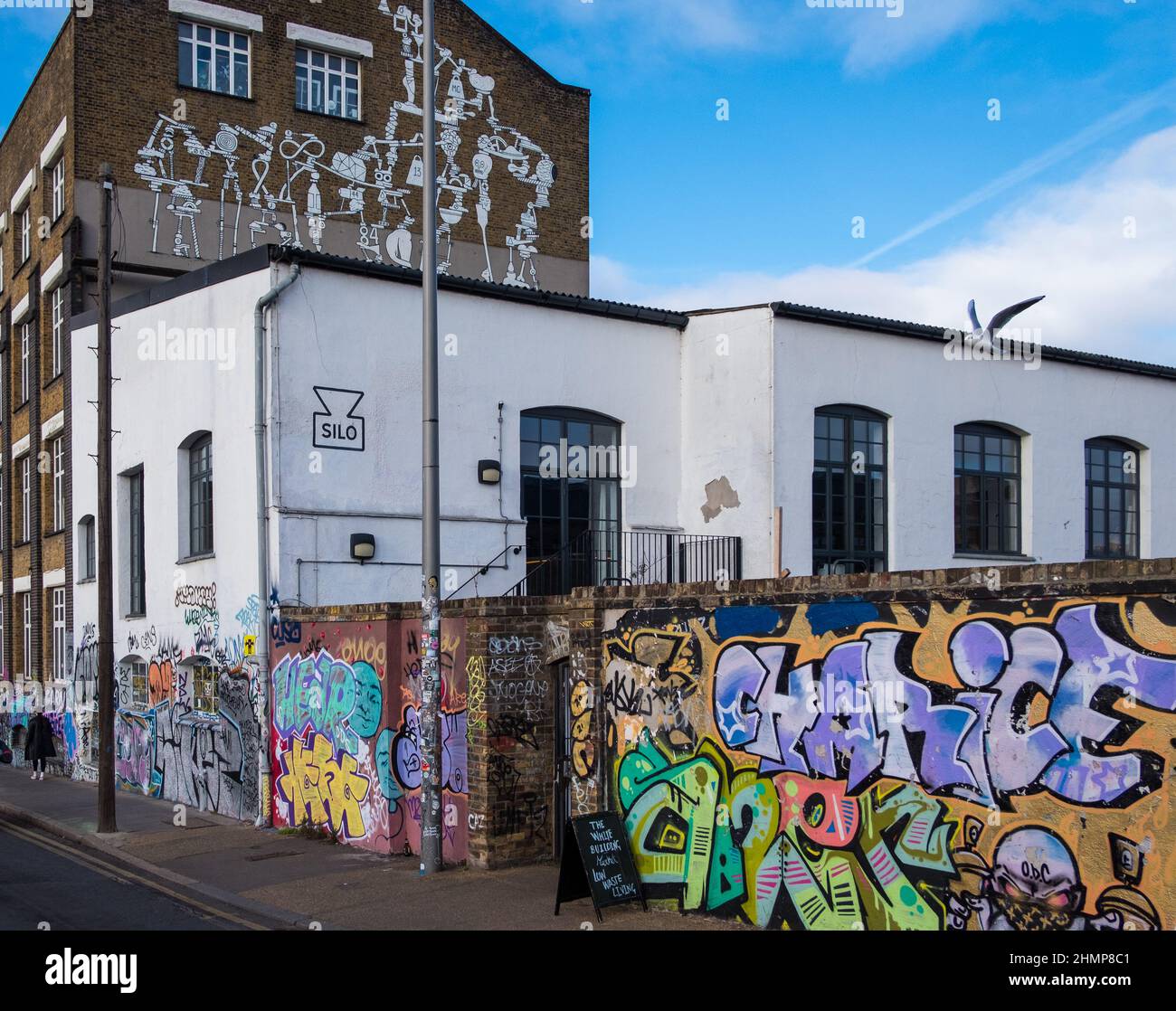 Entrance to Silo restaurant on white post lane in Hackney Wick, East ...