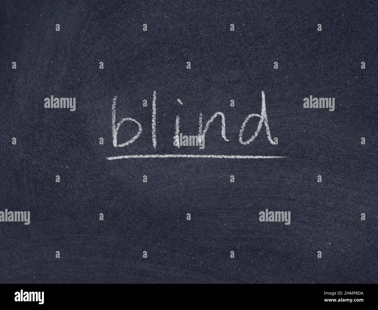 blind concept word on blackboard background Stock Photo - Alamy