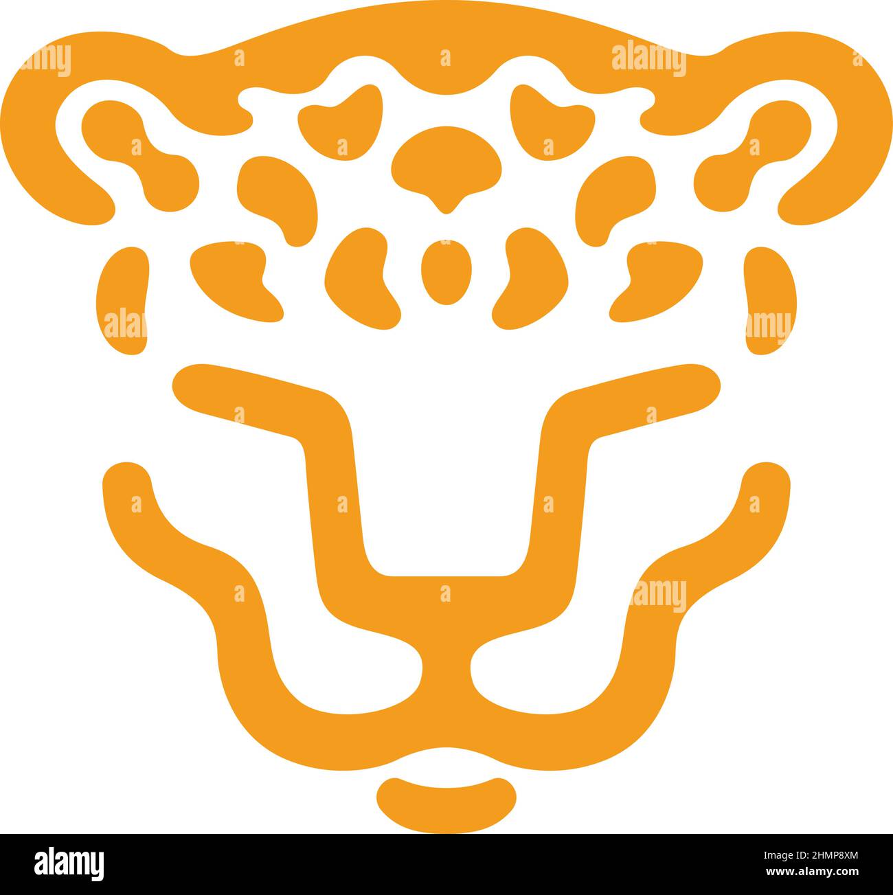 Simple Abstract Design of Leopard Head Stock Vector Image & Art - Alamy