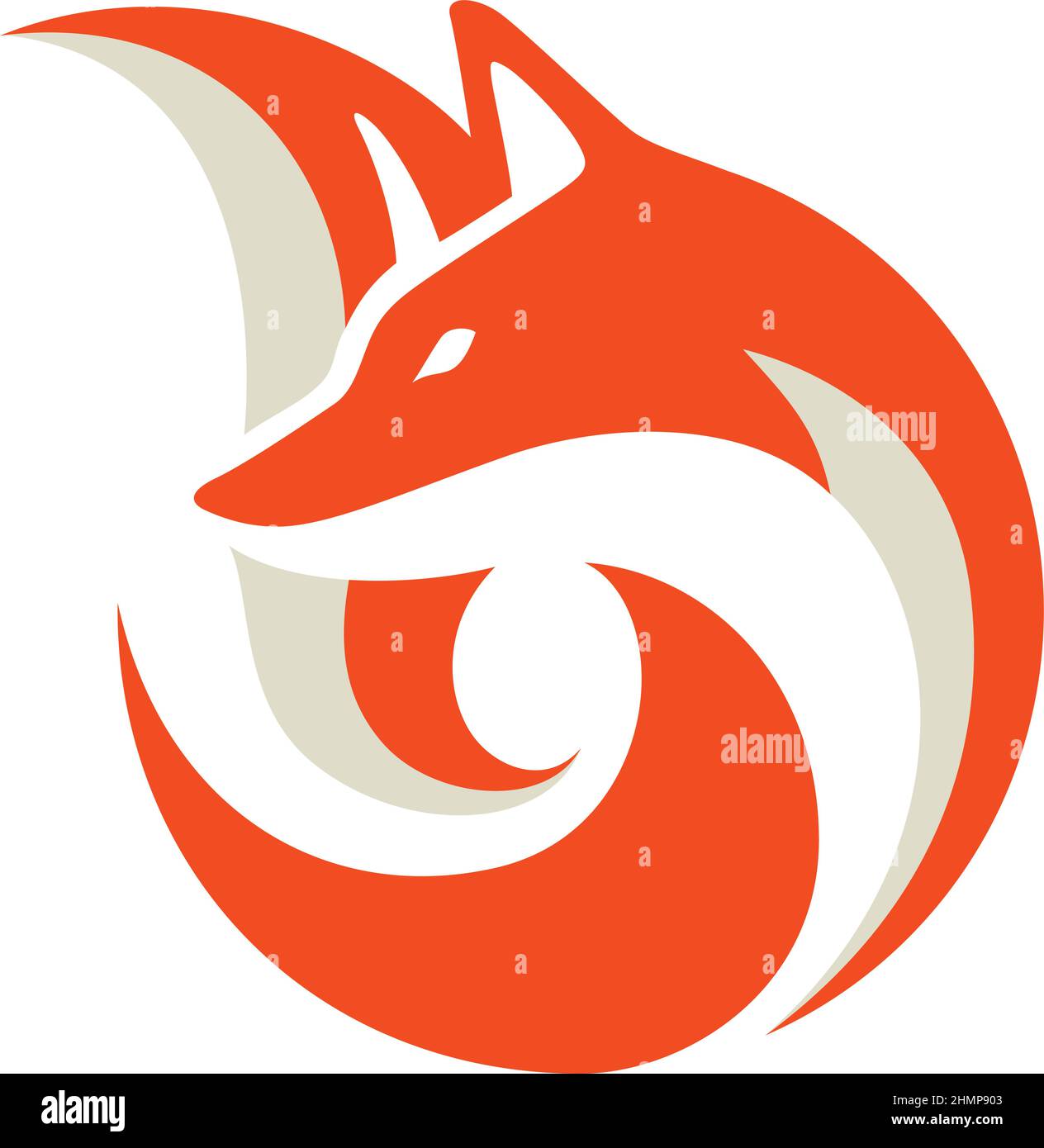 Simple Design of Red Fox Stock Vector Image & Art - Alamy