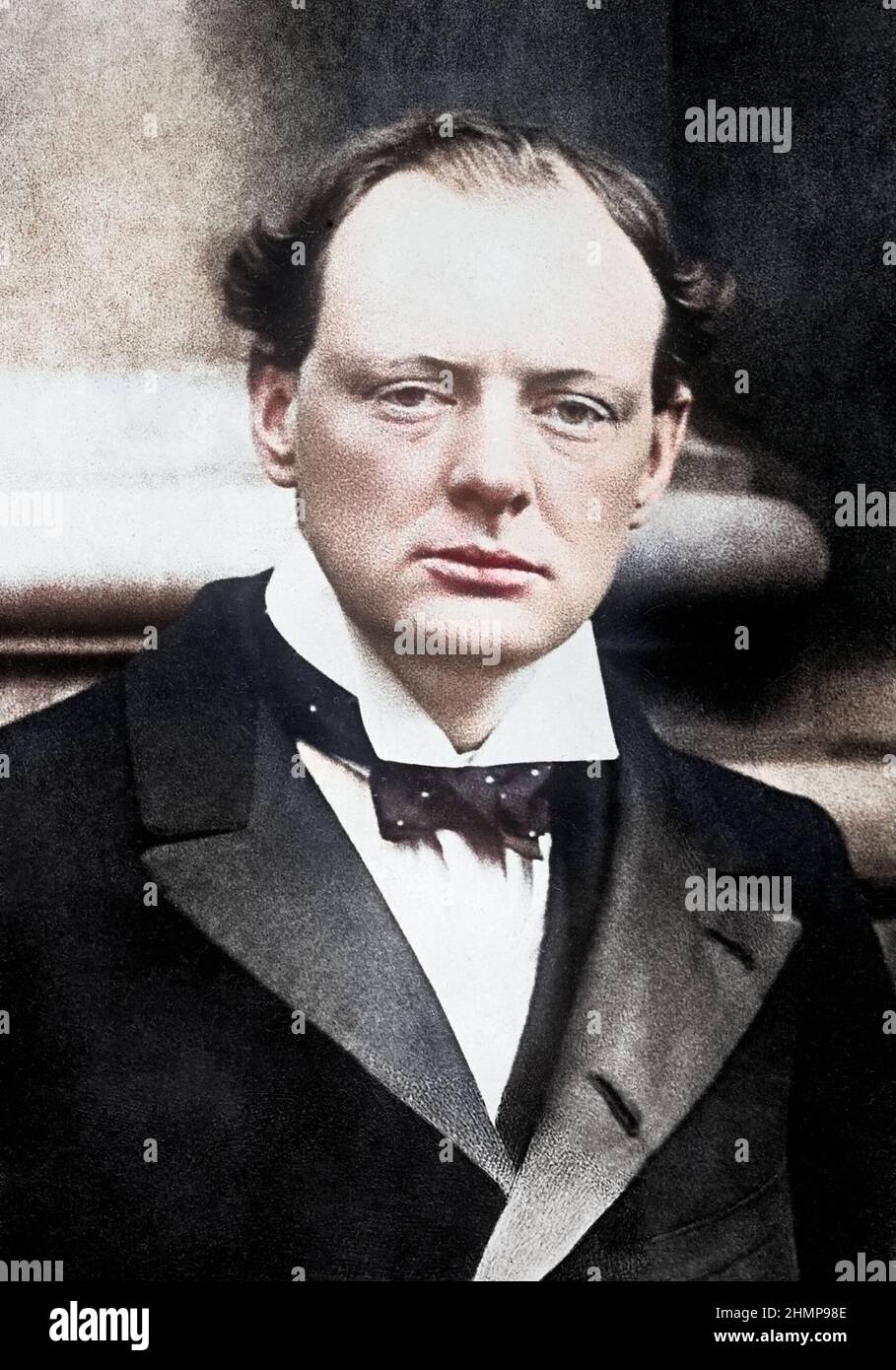 Head and shoulders portrait of Winston Churchill as a Member of ...
