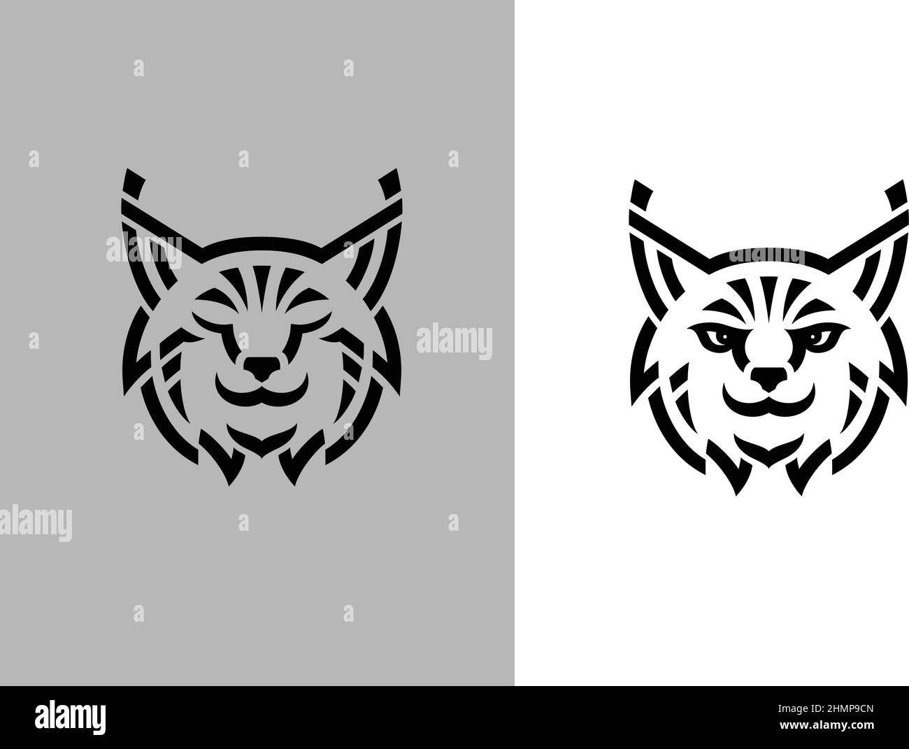 Simple Design of Head of Lynx Lineart Vector Stock Vector Image & Art ...