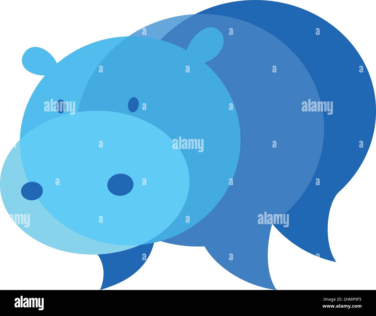 Hippo bubble talk. Chat. Messenger app Icon Stock Vector Image & Art ...