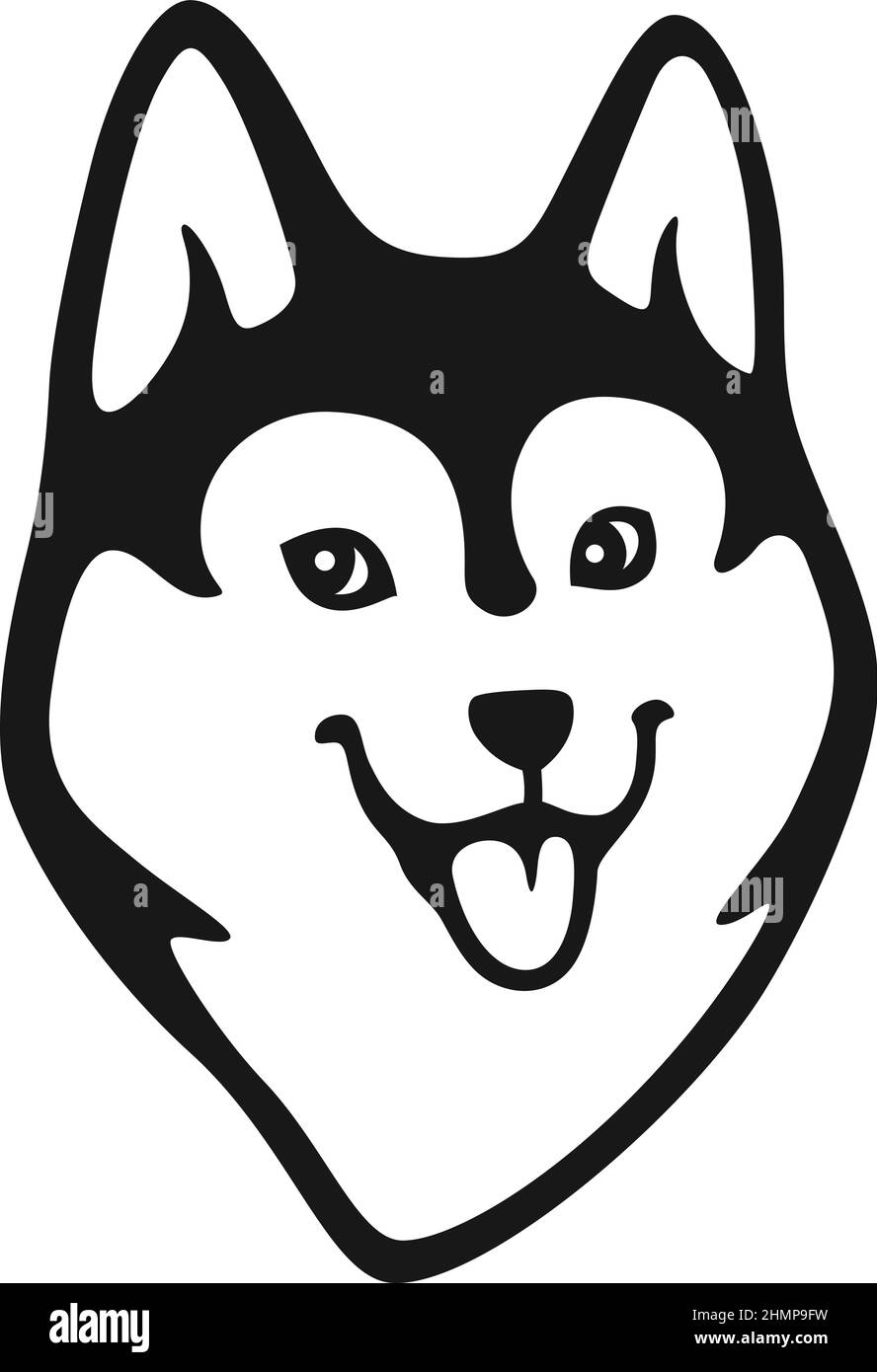 Simple Design of Cute Husky Dog Stock Vector Image & Art - Alamy