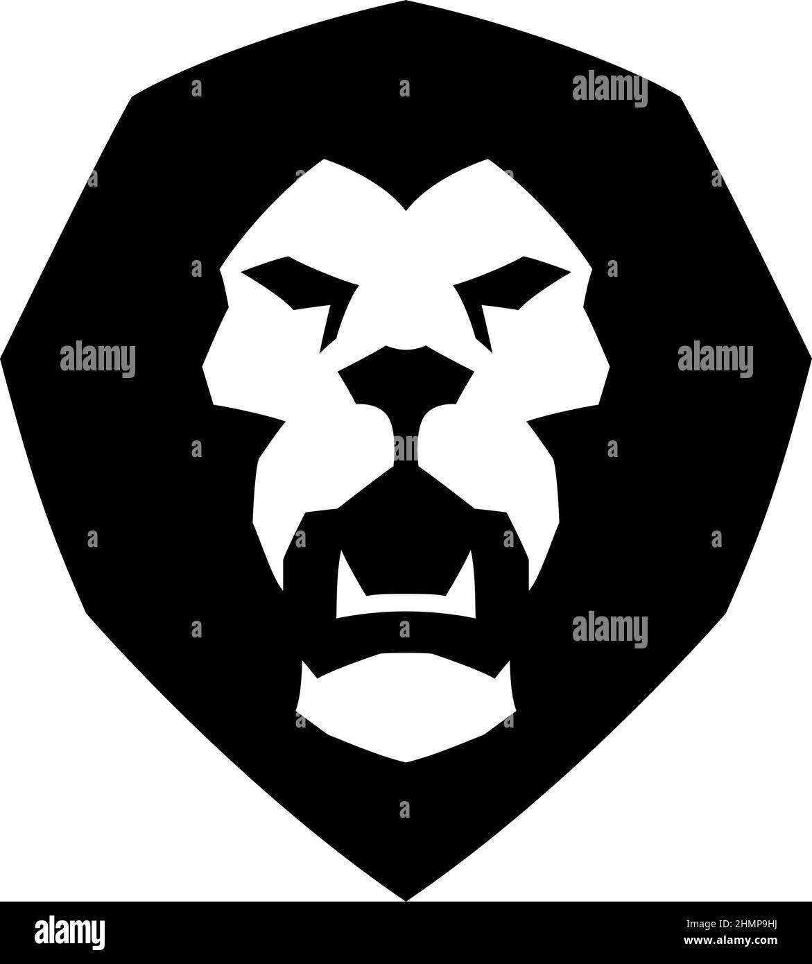 Simple Design of Lion Head Stock Vector Image & Art - Alamy