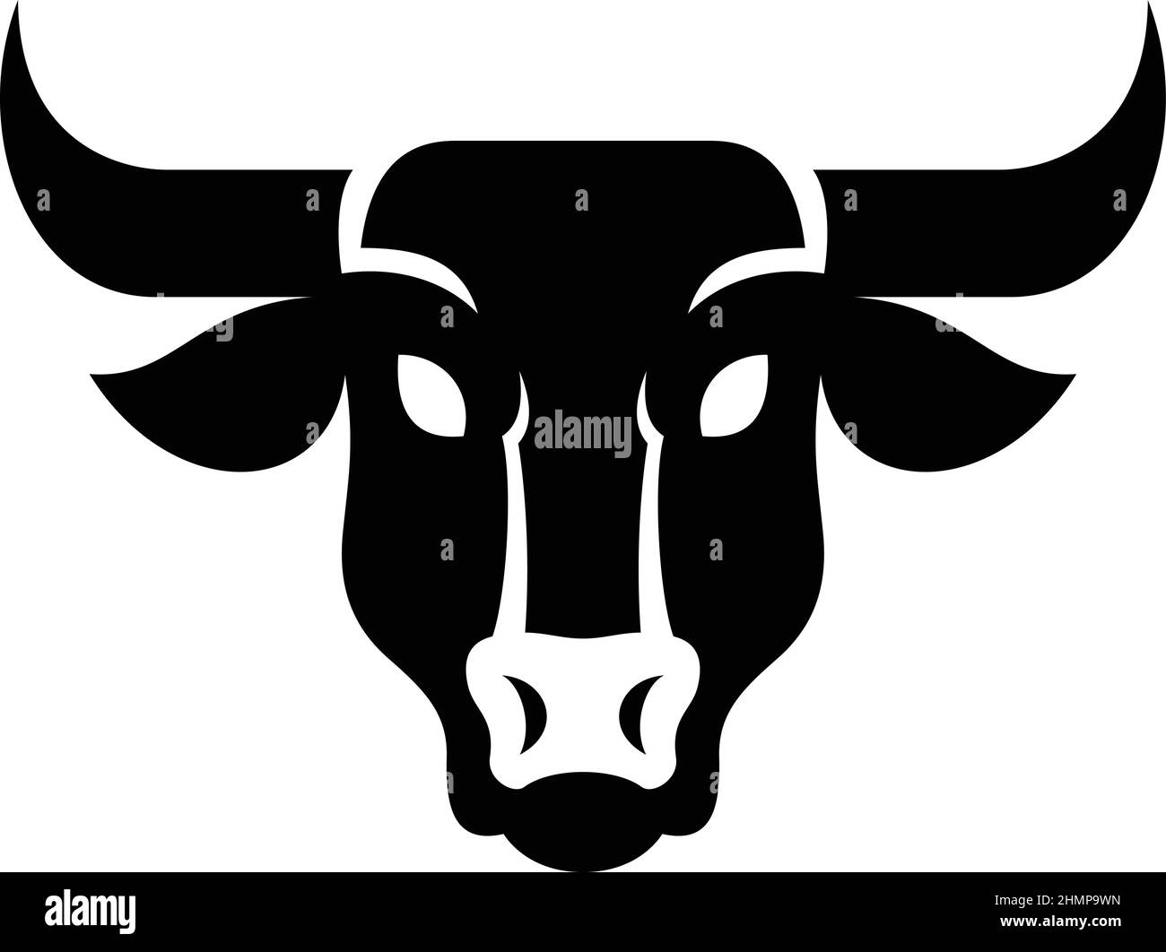 Simple Design Head of Bull Stock Vector Image & Art - Alamy