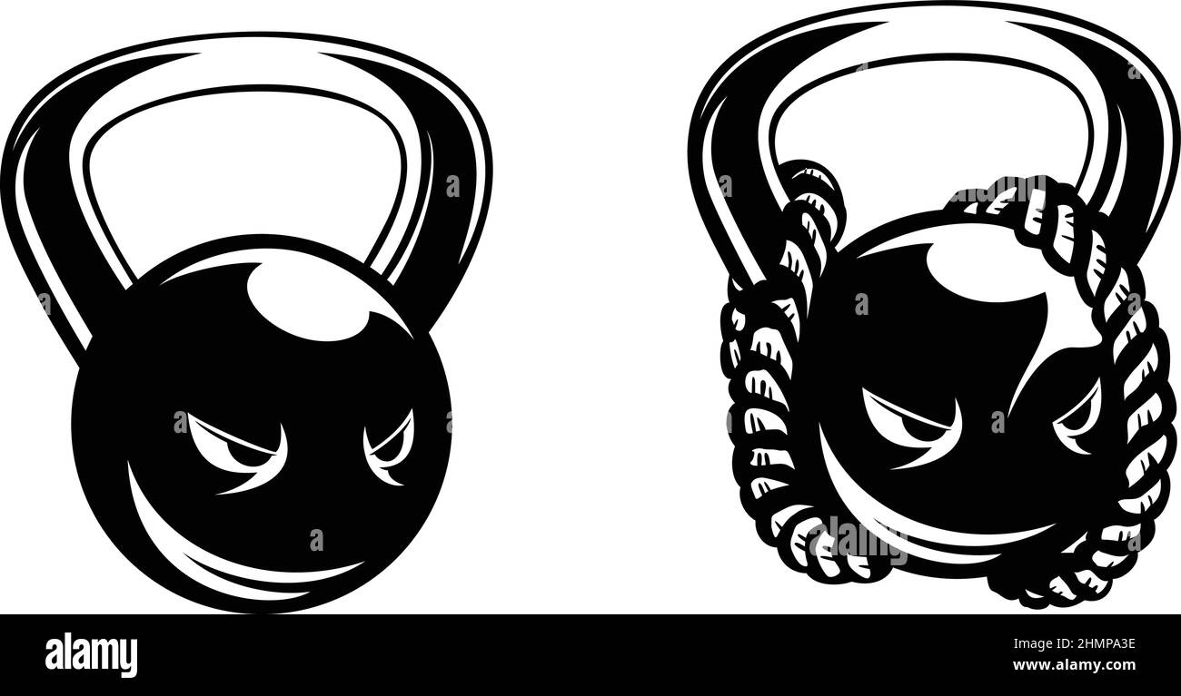 Monster Kettlebell Cartoon Character Design Stock Vector Image & Art ...