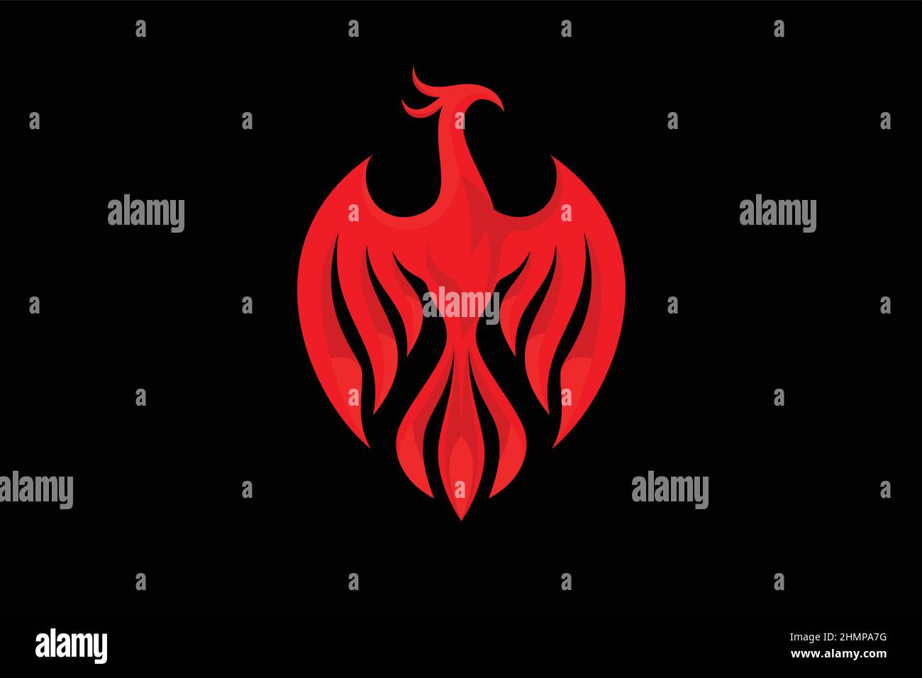 Fire Phoenix Simple Abstract Logo Design Stock Vector Image & Art - Alamy