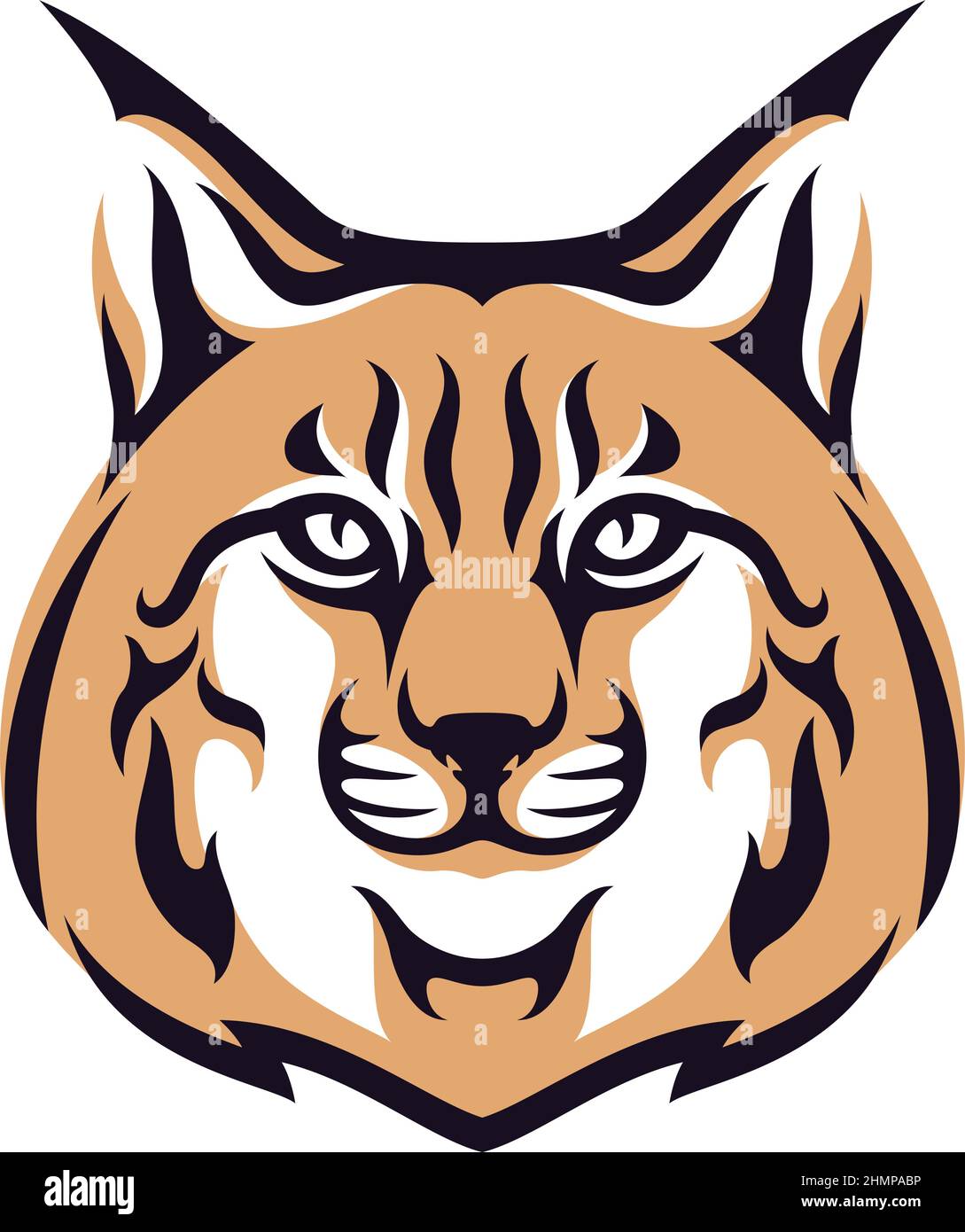 Simple Design of the head of Lynx Vector Stock Vector Image & Art - Alamy