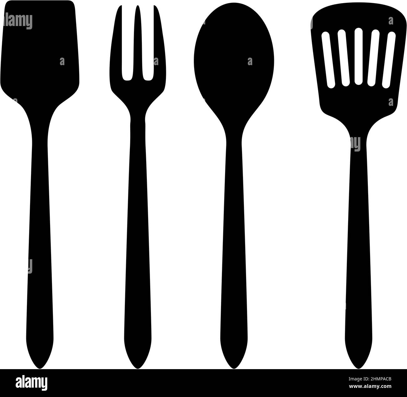 Simple Symbol of Kitchen Utensils Stock Vector Image & Art - Alamy