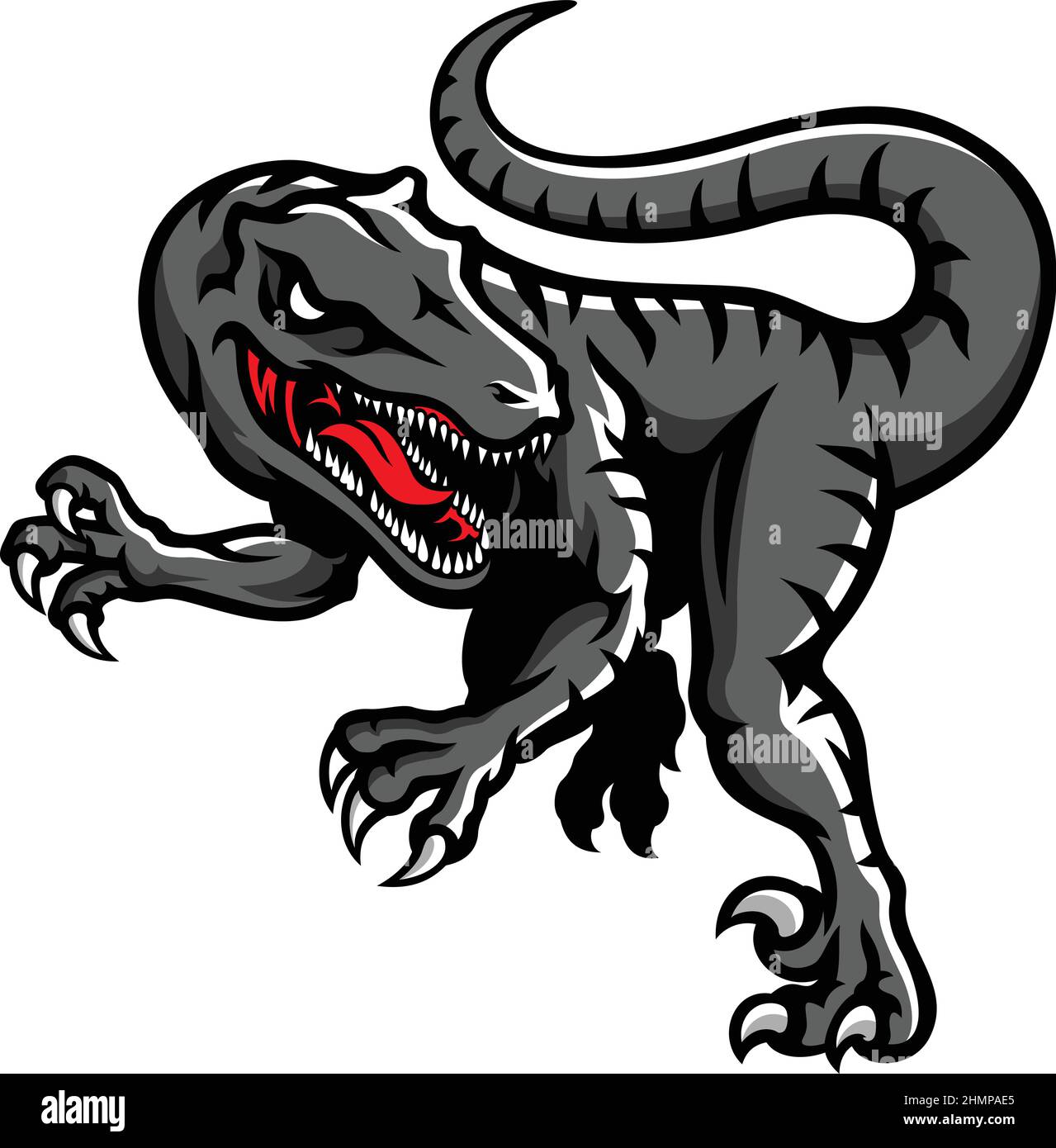Illustration of Aggressive Velociraptor Dinosaur Stock Vector Image ...