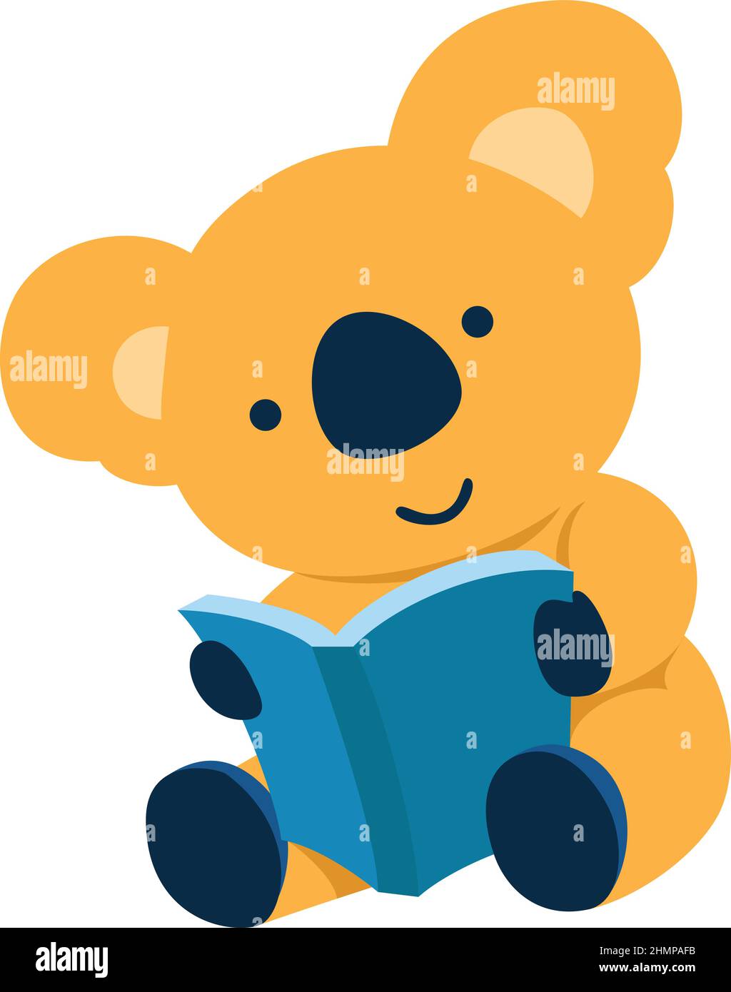 Little Cute Koala Reading Book Stock Vector Image & Art - Alamy
