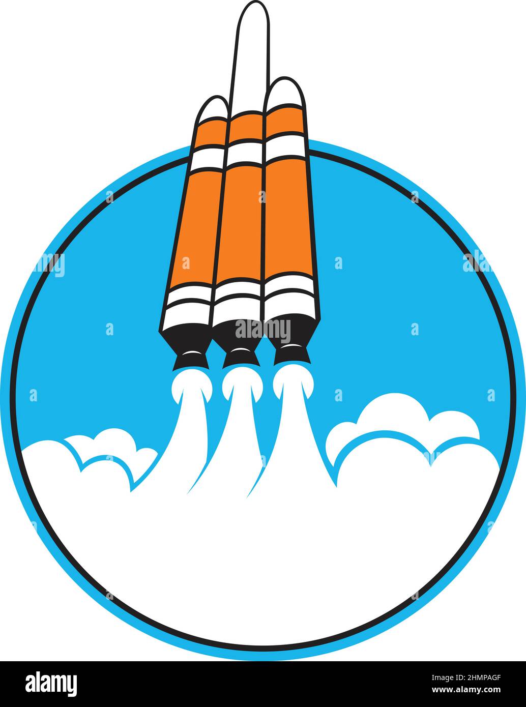 Rocket launching vector Stock Vector Image & Art - Alamy