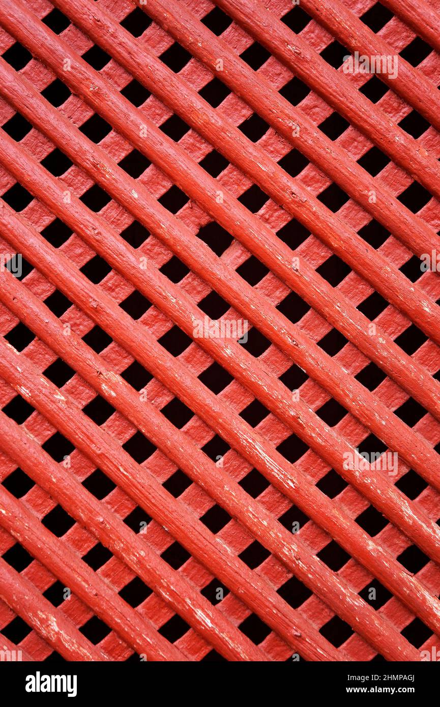 Red wooden truss in historical city of Tiradentes, Brazil Stock Photo ...