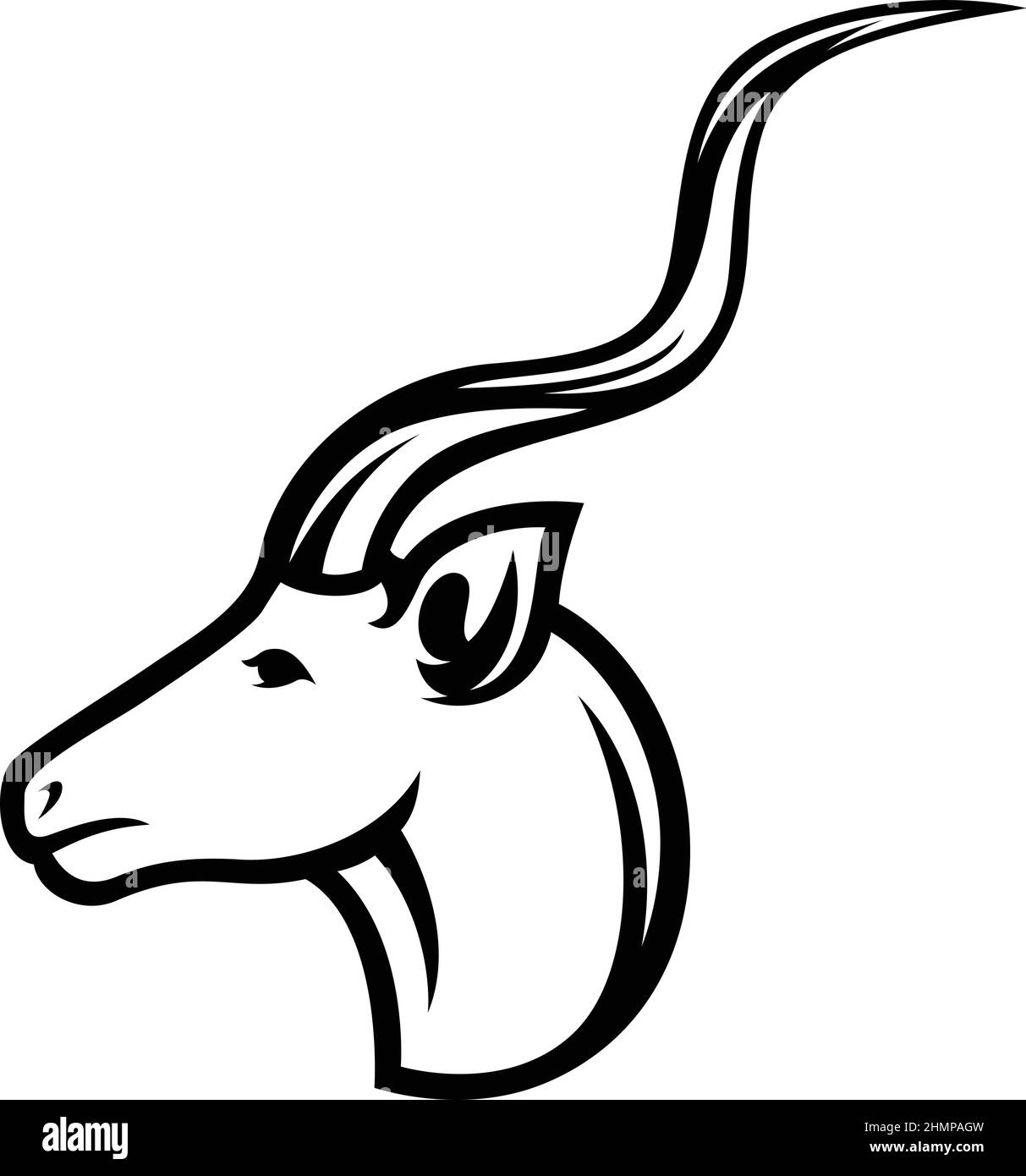 Simple Design of Kudu Antelope Head Stock Vector Image & Art - Alamy